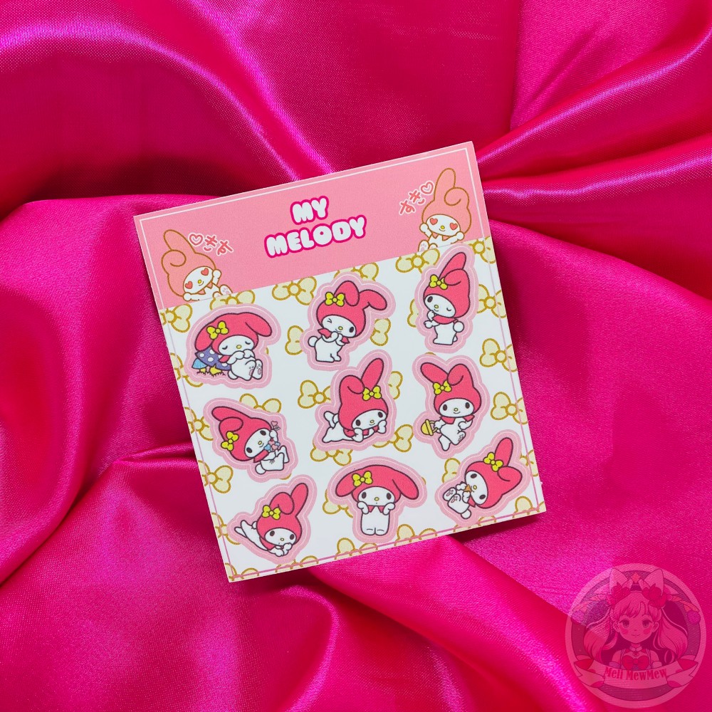 Plancha de Stickers My Melody - Meli MewMew